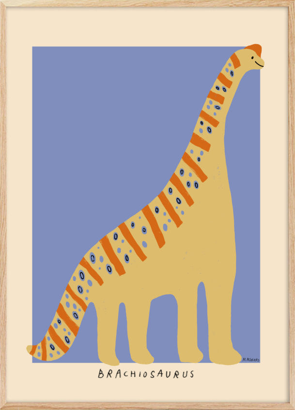 Dinosaur plakat / poster Brachiosaurus - børneplakat– Plakatcph.com